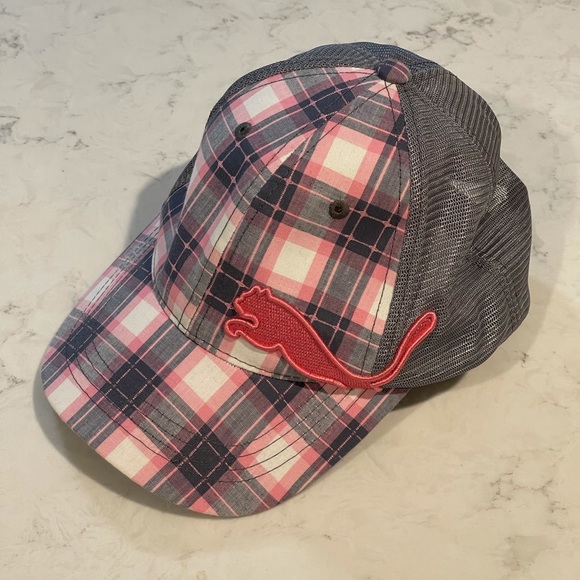 Puma | Accessories | Puma Plaid Mesh Detail Baseball Hat | Poshmark